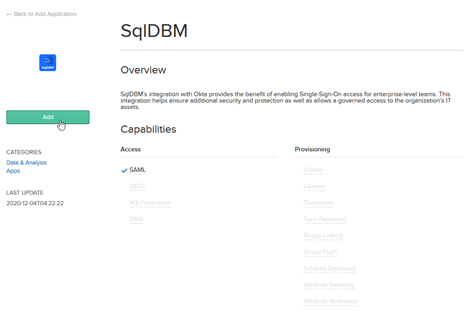 Setup SSO with Okta – SqlDBM