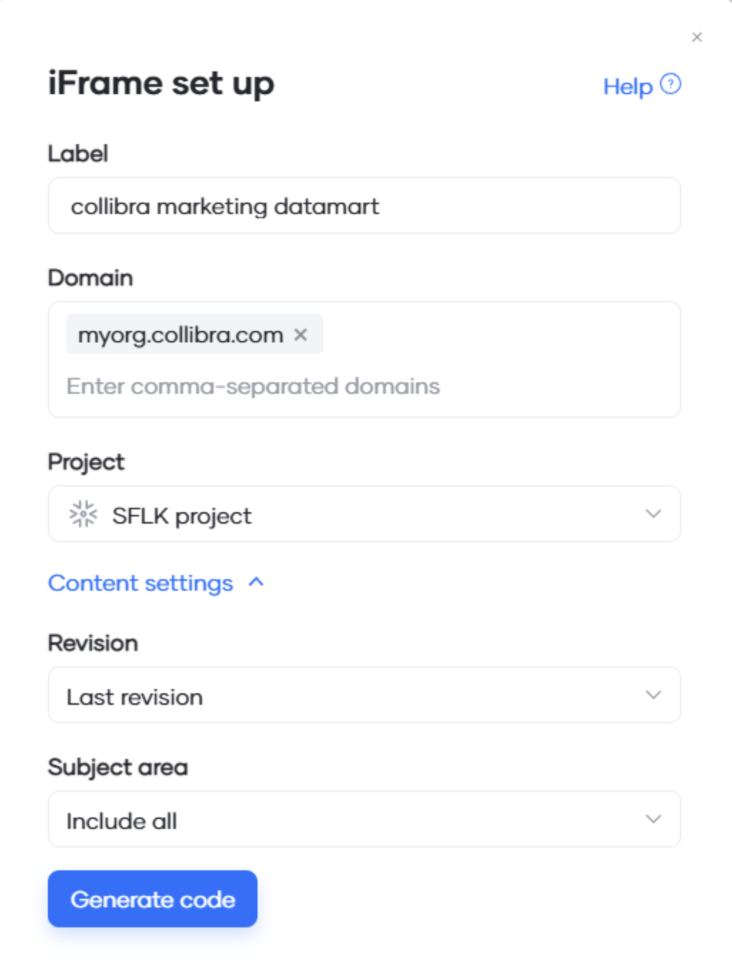 Sharing projects using iFrame – SqlDBM