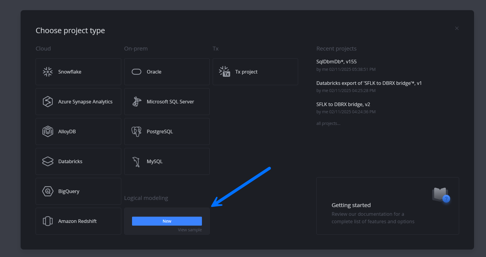 Database and Project Conversion – SqlDBM