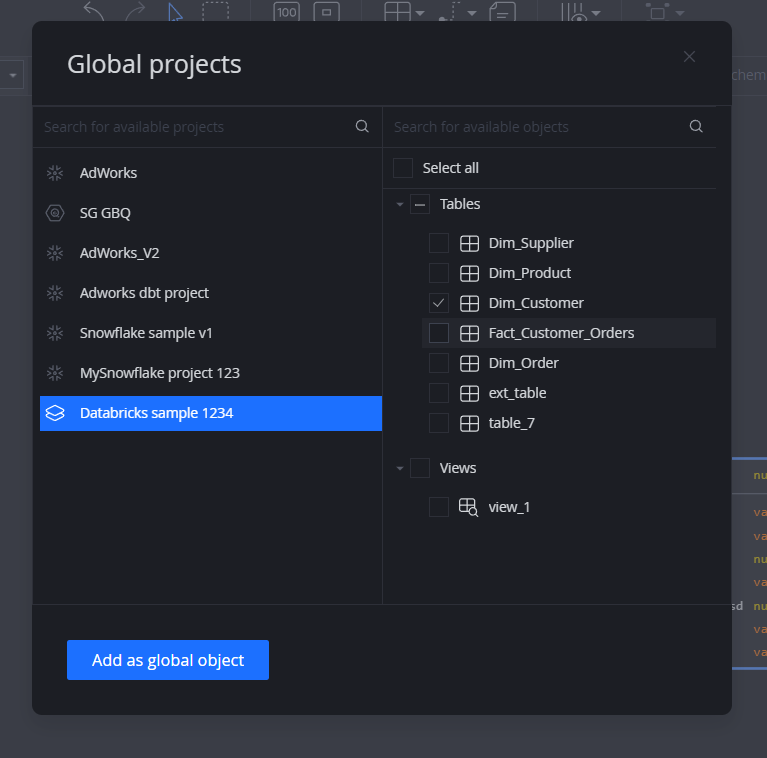 Global Modeling - Global Reference – SqlDBM