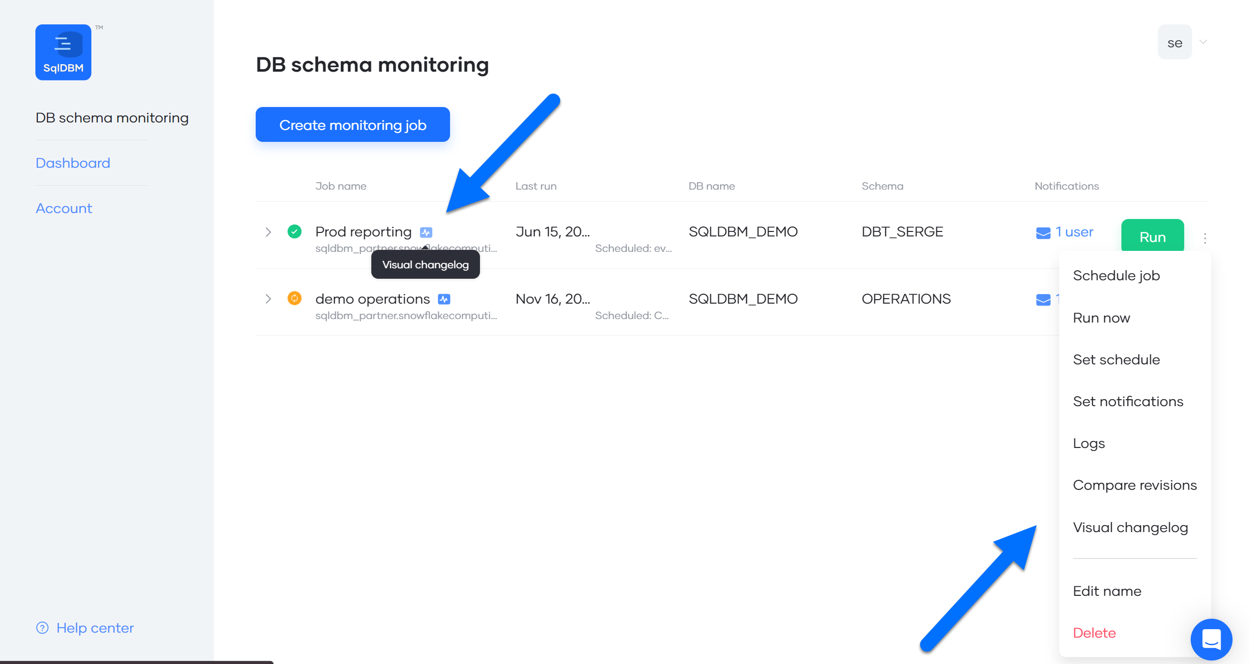 DB Schema Monitoring - Visual Changelog – SqlDBM