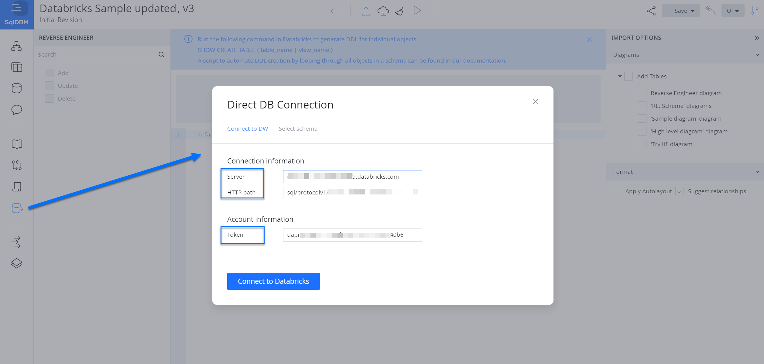 Databricks - Direct Connect and Reverse Engineer – SqlDBM