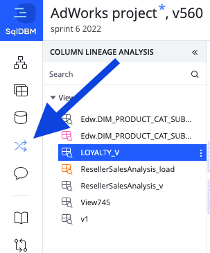 Column View Lineage – SqlDBM