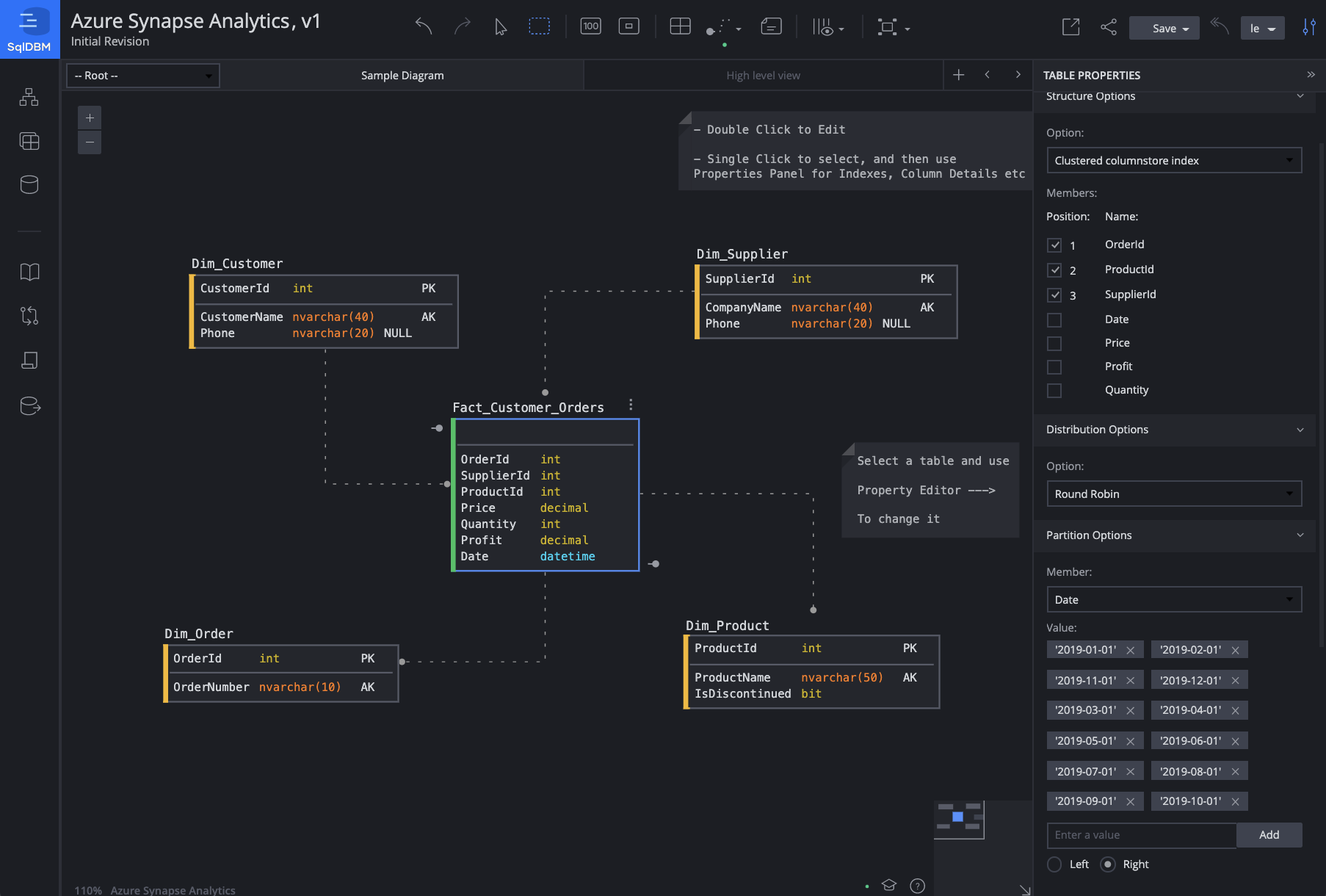 Azure Synapse Analytics Tables – SqlDBM