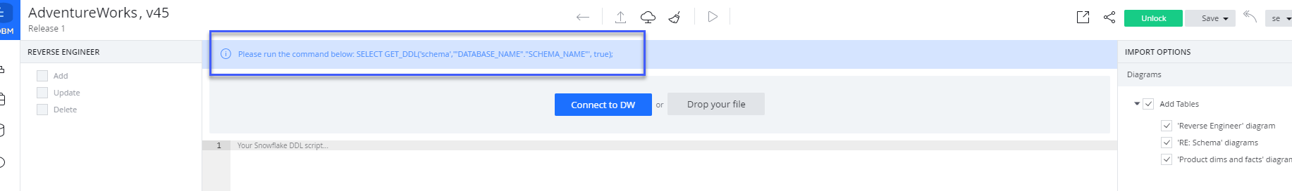 Reverse Engineering – SqlDBM
