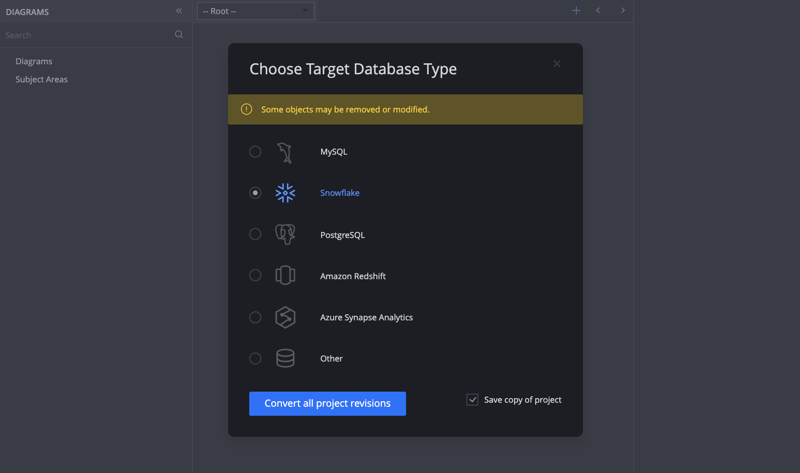 Database Conversion – SqlDBM