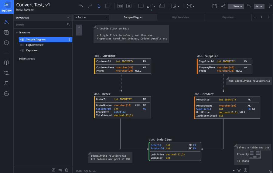 Database Conversion – SqlDBM
